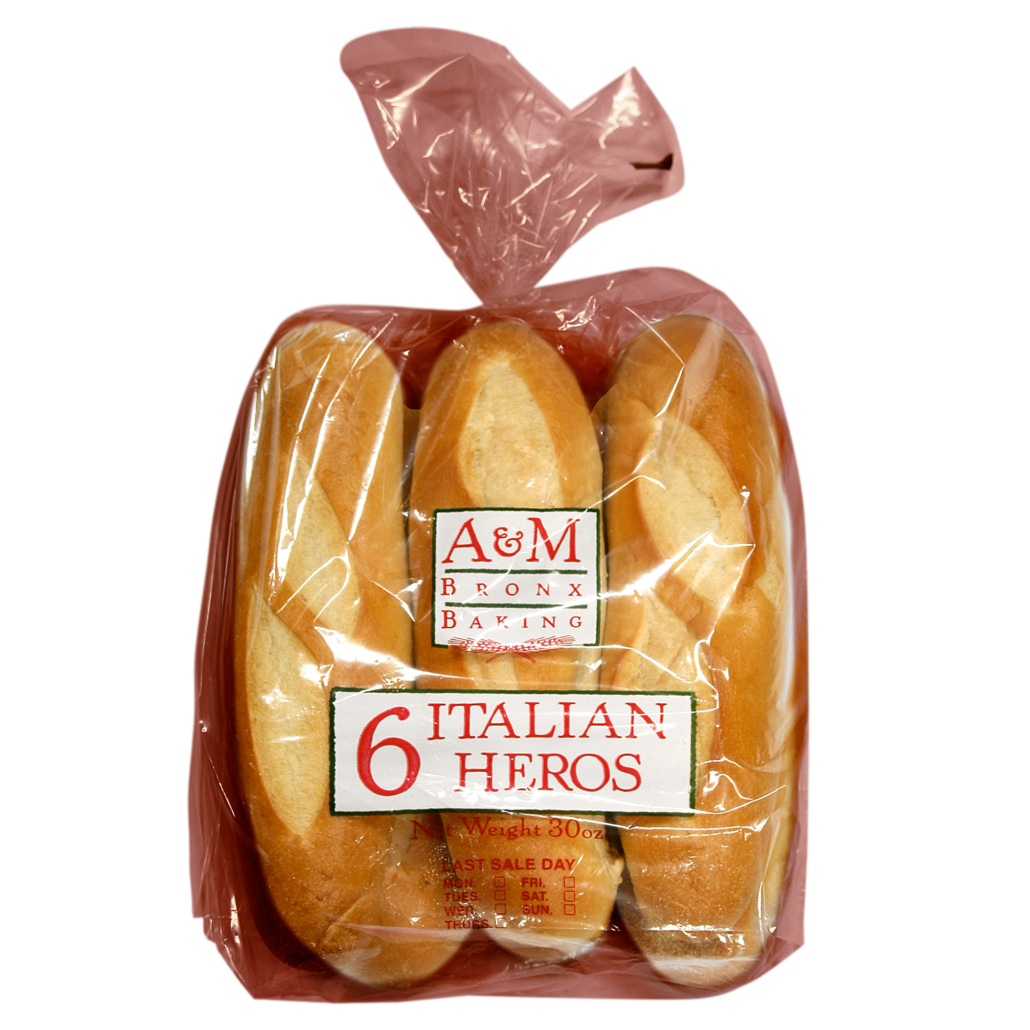 Hero bread, 30 ounce, 6 pack - A&M Bronx Baking